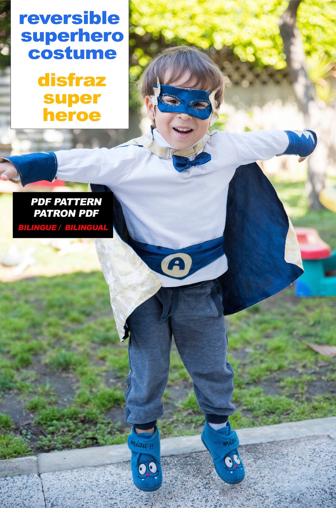 PDF Pattern Superhero Costume / Pattern Superhero Custome Reversible - Etsy