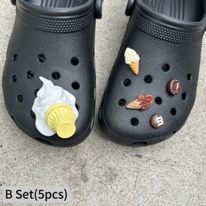 Cute Dropped Ice Cream Shoe Charms Set for Crocs Charm Clogs Shoes ...