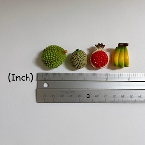 Fruits Fridge Magnet Set Durian Banana Pineapple Avocado Lemon Orange ...