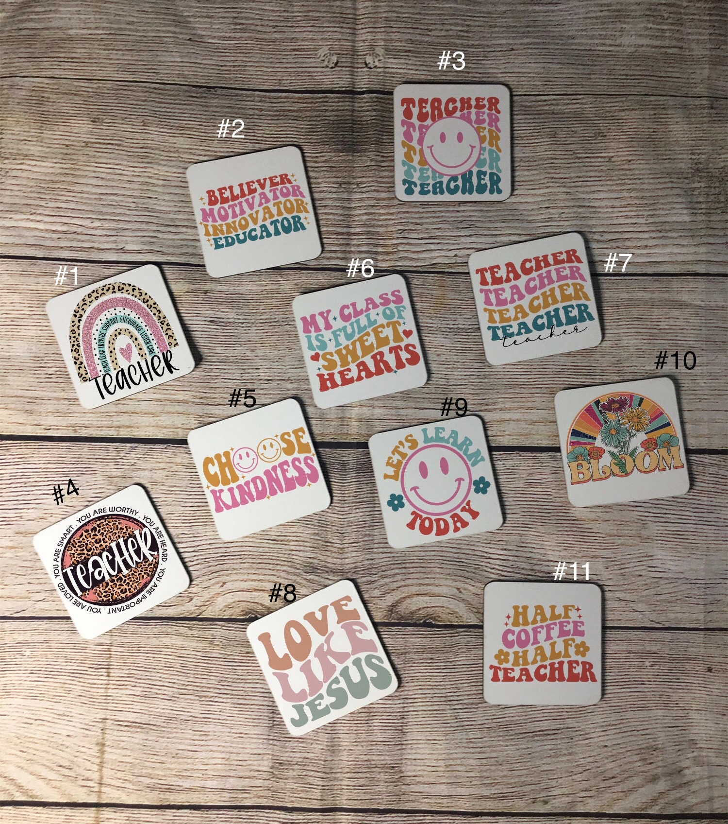 Teacher Inspirational Magnets, Teacher Appreciation Gift, Teacher Week ...