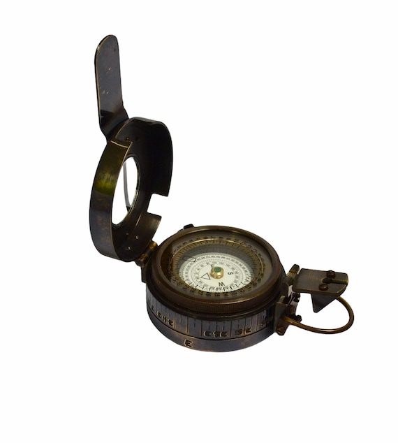 Black British Army Style Prismatic Marching Compass in a Wood - Etsy ...