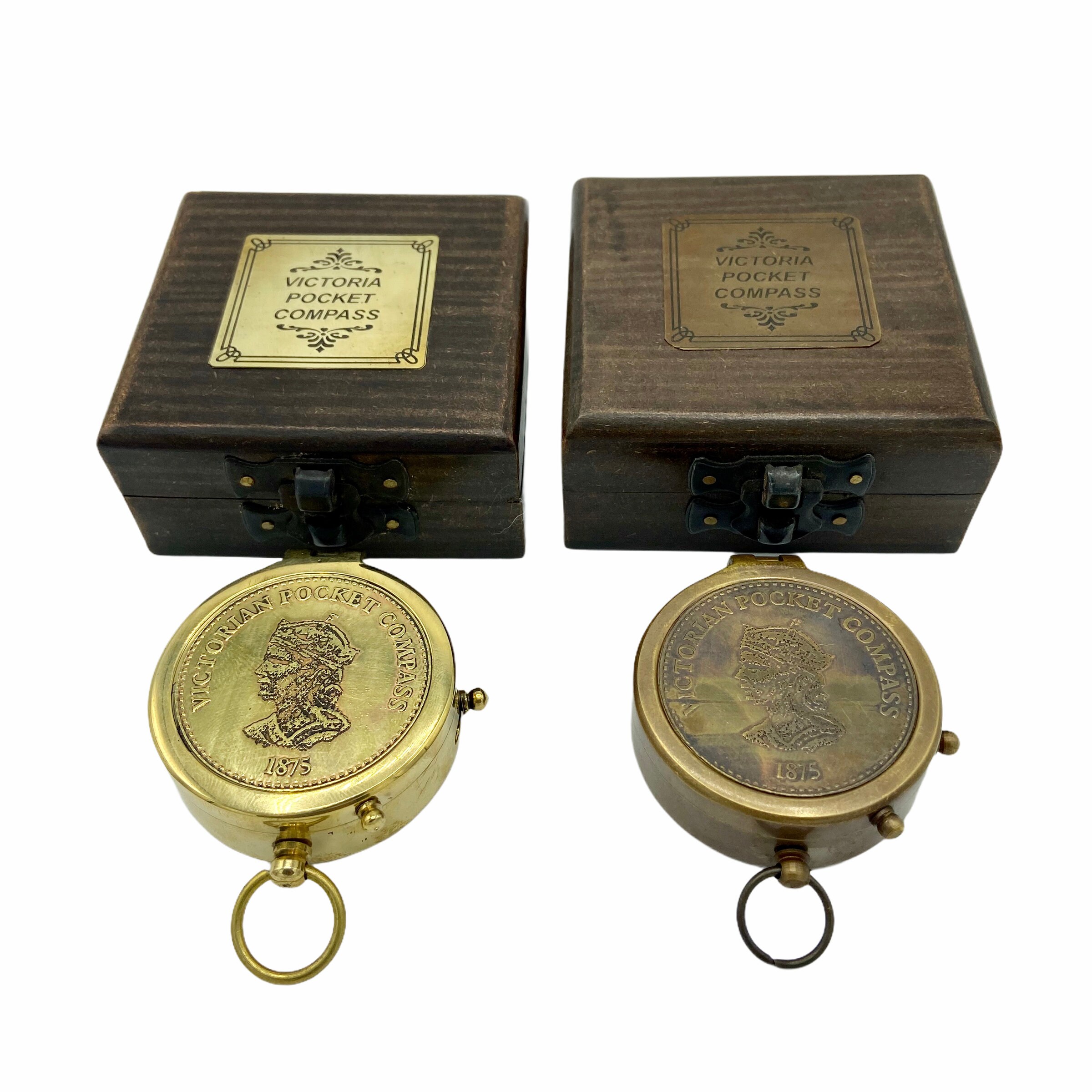 2.5 victoria Compass in a Special Wood Box Brass or - Etsy