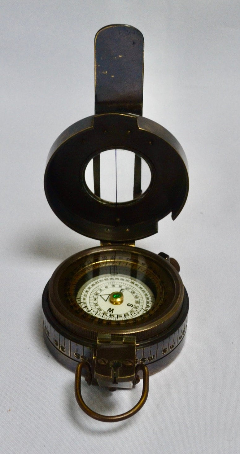 Black British Army Style Prismatic Marching Compass in a Wood Box - Etsy