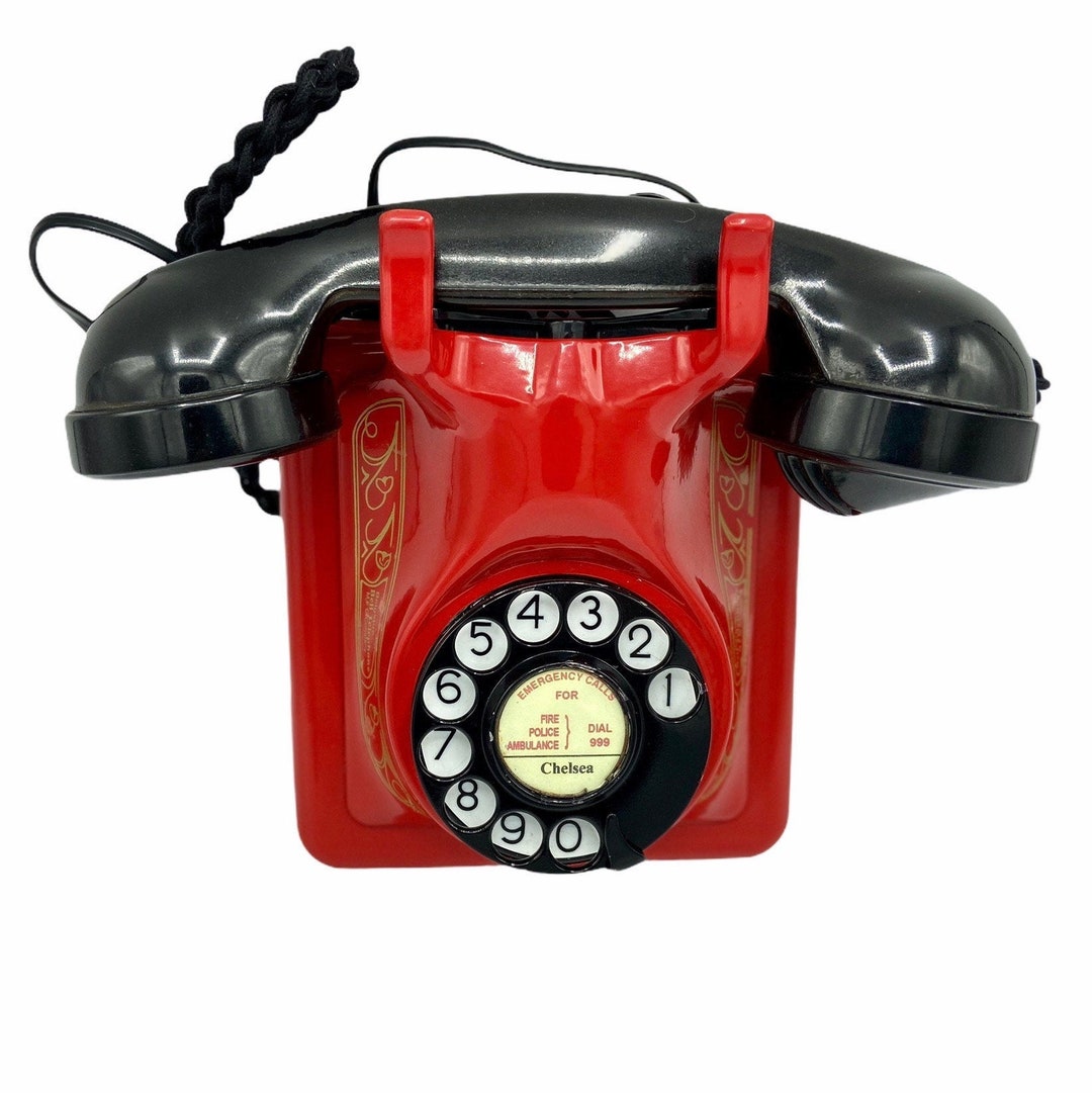 Antique Original 1950's Red Belgium Bell Wall Telephone - Etsy