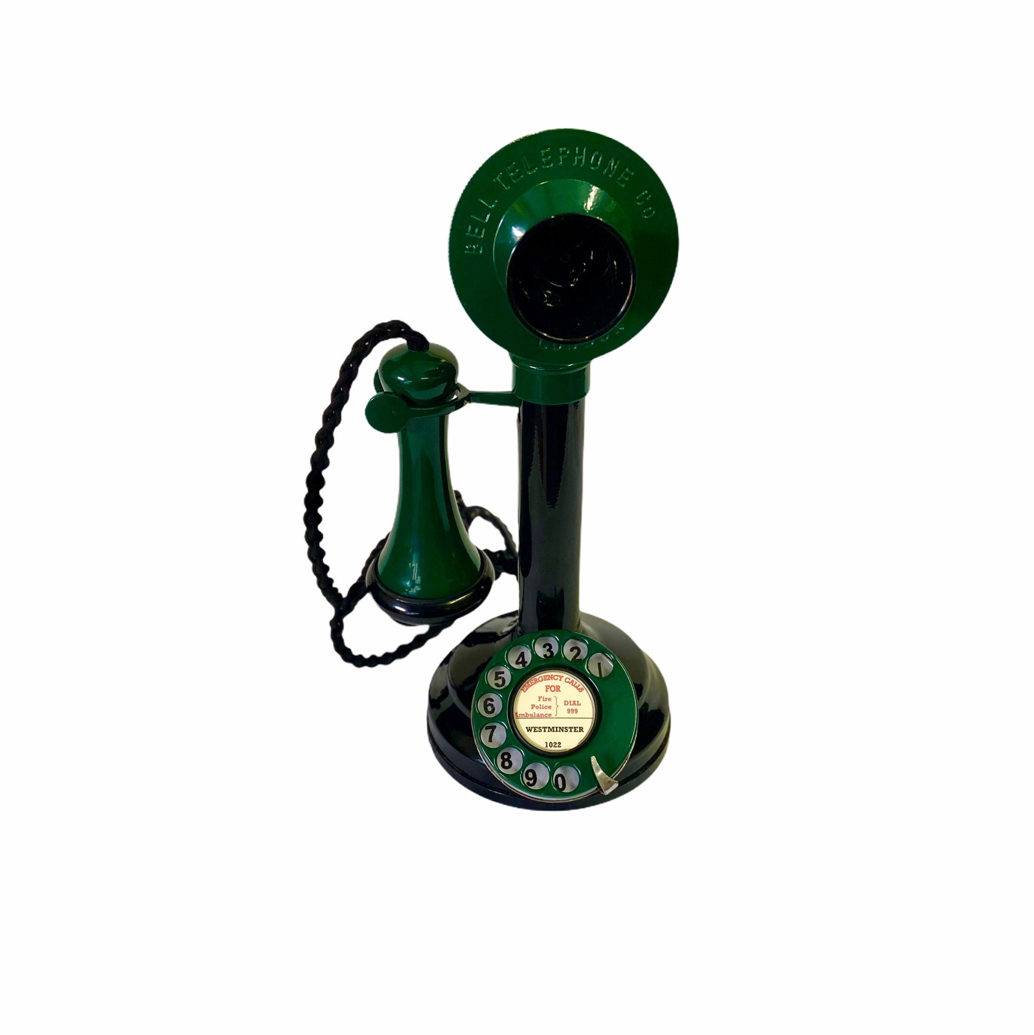 Red and Black or Green and Black 1920's Style Candlestick Telephone - Etsy