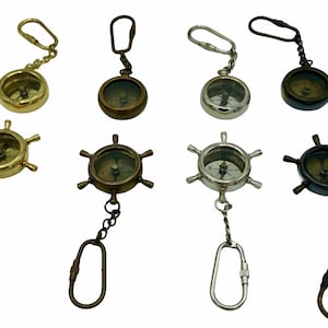 1.25" Key Ring Compass and Ship Wheel Compass ( 8 Types ) - Etsy UK