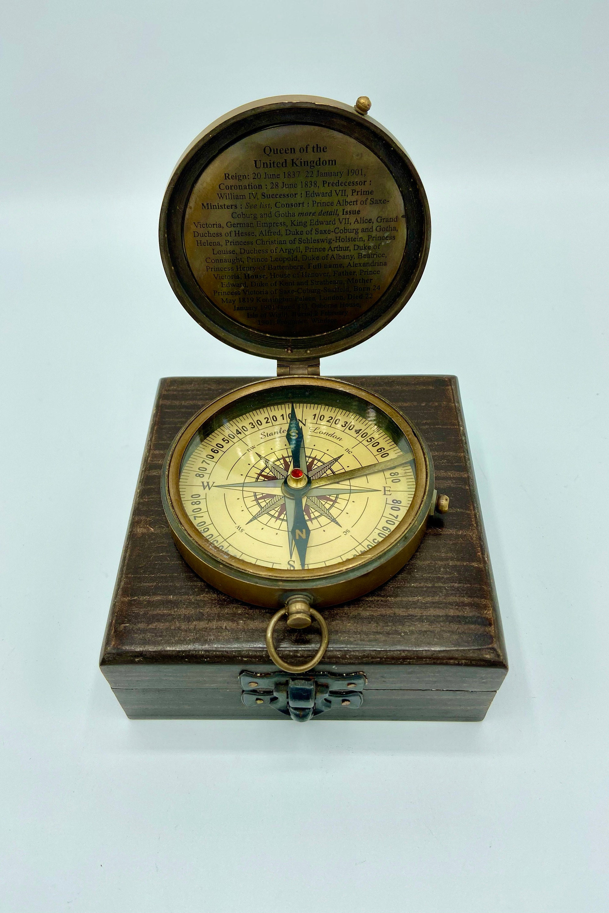 Bronze 3' Queen Victoria Compass in a box | Etsy