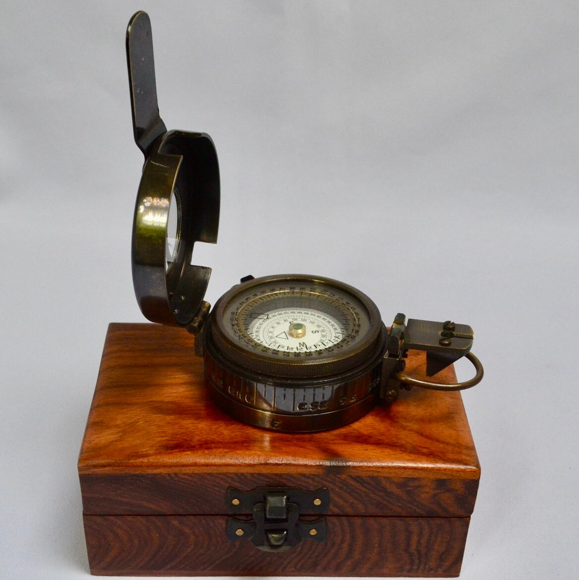 Black British Army Style Prismatic Marching Compass in a Wood - Etsy