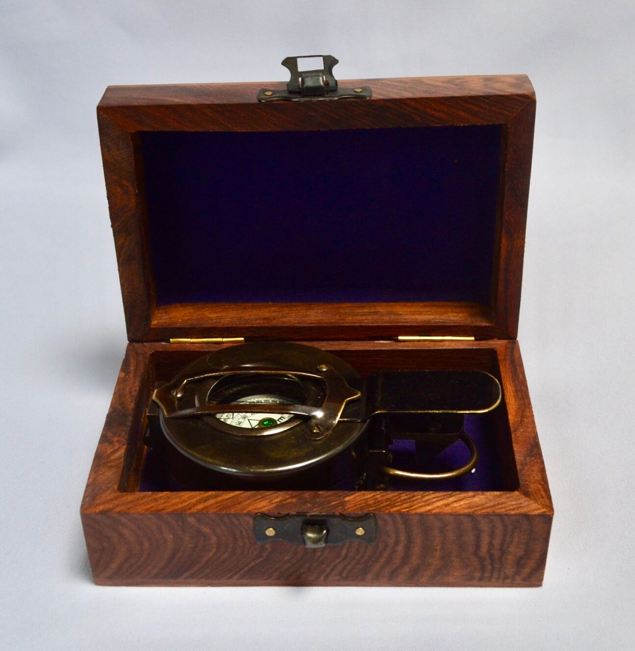 Black British Army Style Prismatic Marching Compass in a Wood Box - Etsy