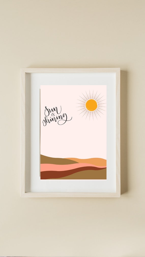 Boho Sun Wall Art Boho Digital Printable Wall Art - Etsy