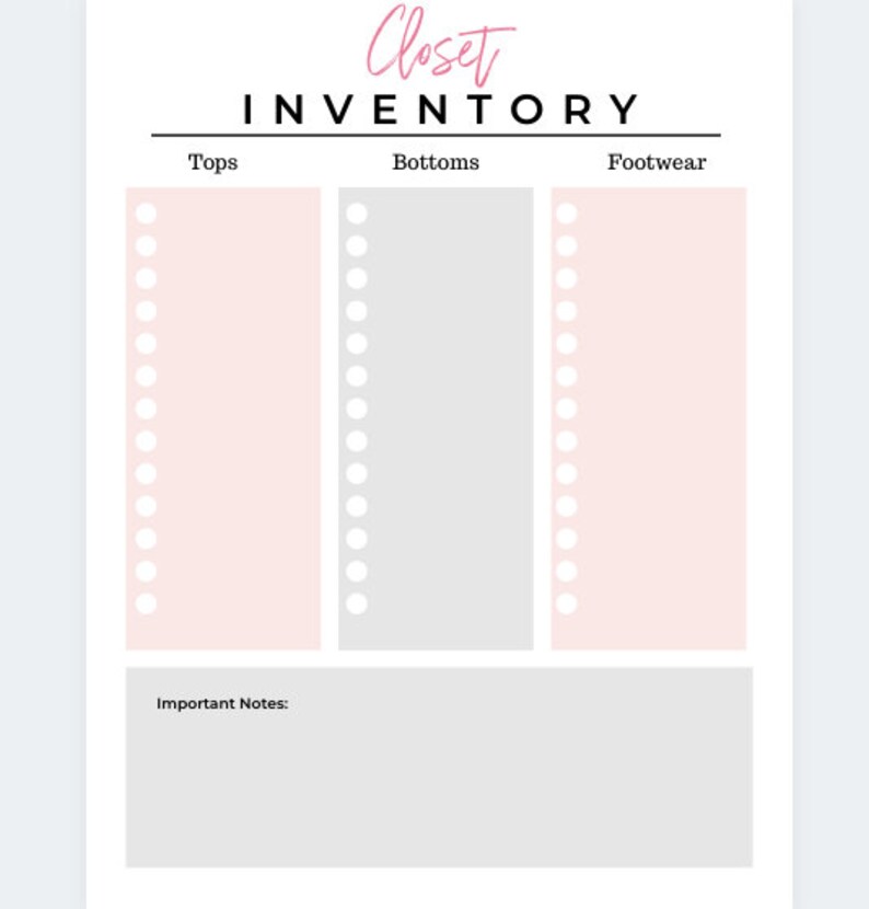 Closet Cleanout Checklist : Organize Closet Checklist, Declutter Closet ...