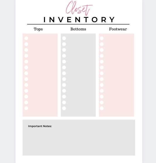 Closet Cleanout Checklist : Organize Closet Checklist, Declutter Closet ...