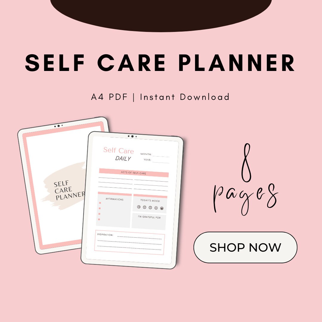Self Care Planner Printable, Self Care Goals, Self Care Plan ...