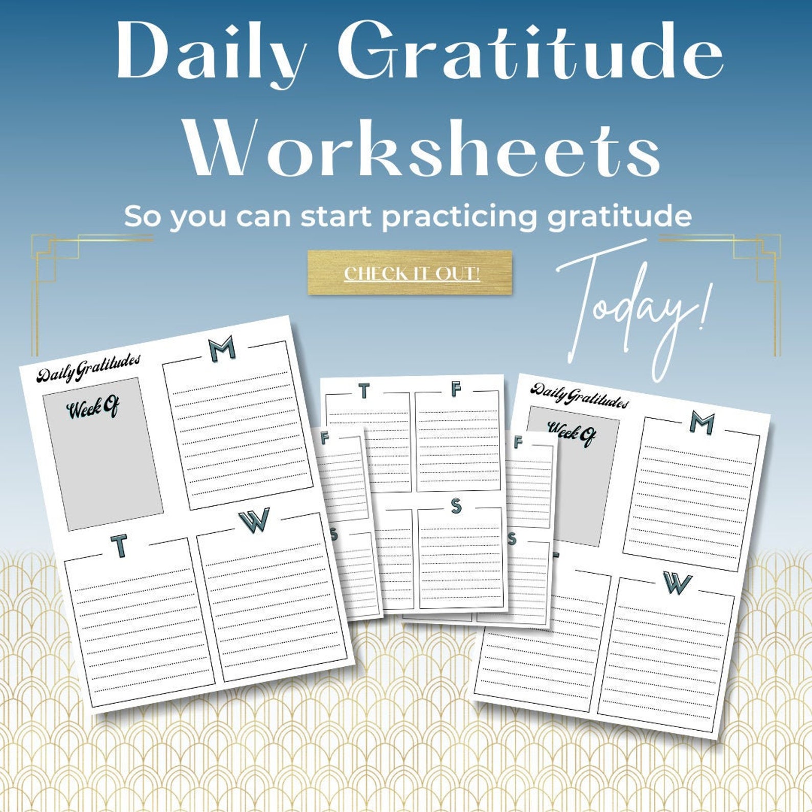 Daily Gratitudes Worksheet/journal - Etsy