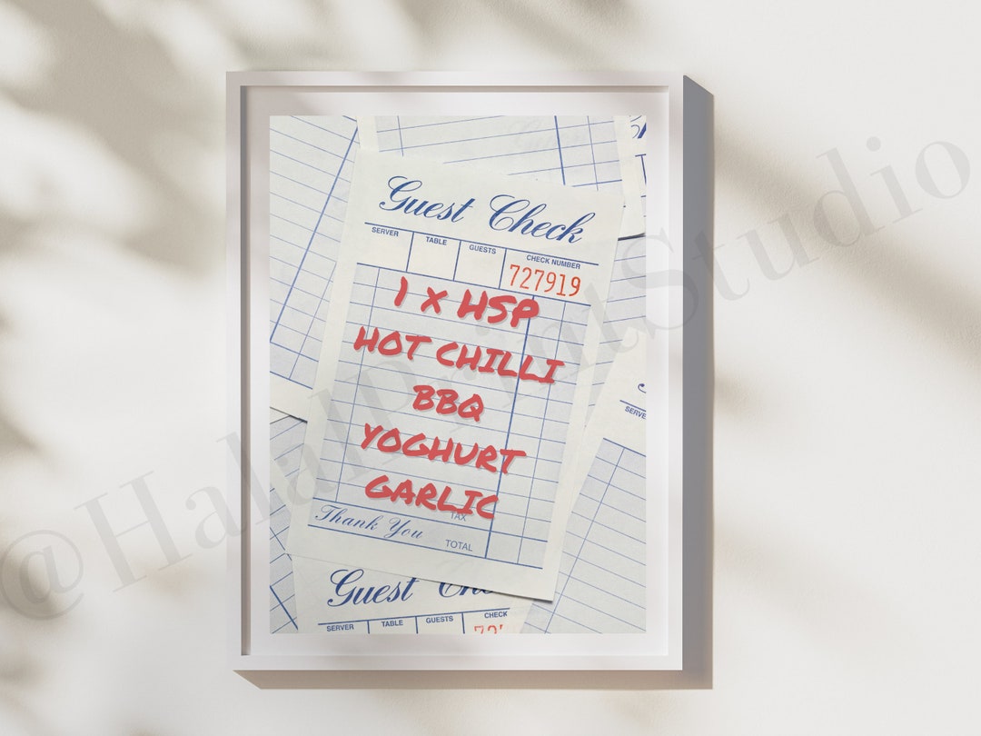 HSP Guest Check Art Preppy Muslim Arab Ethnic Desi Art Wall Poster ...