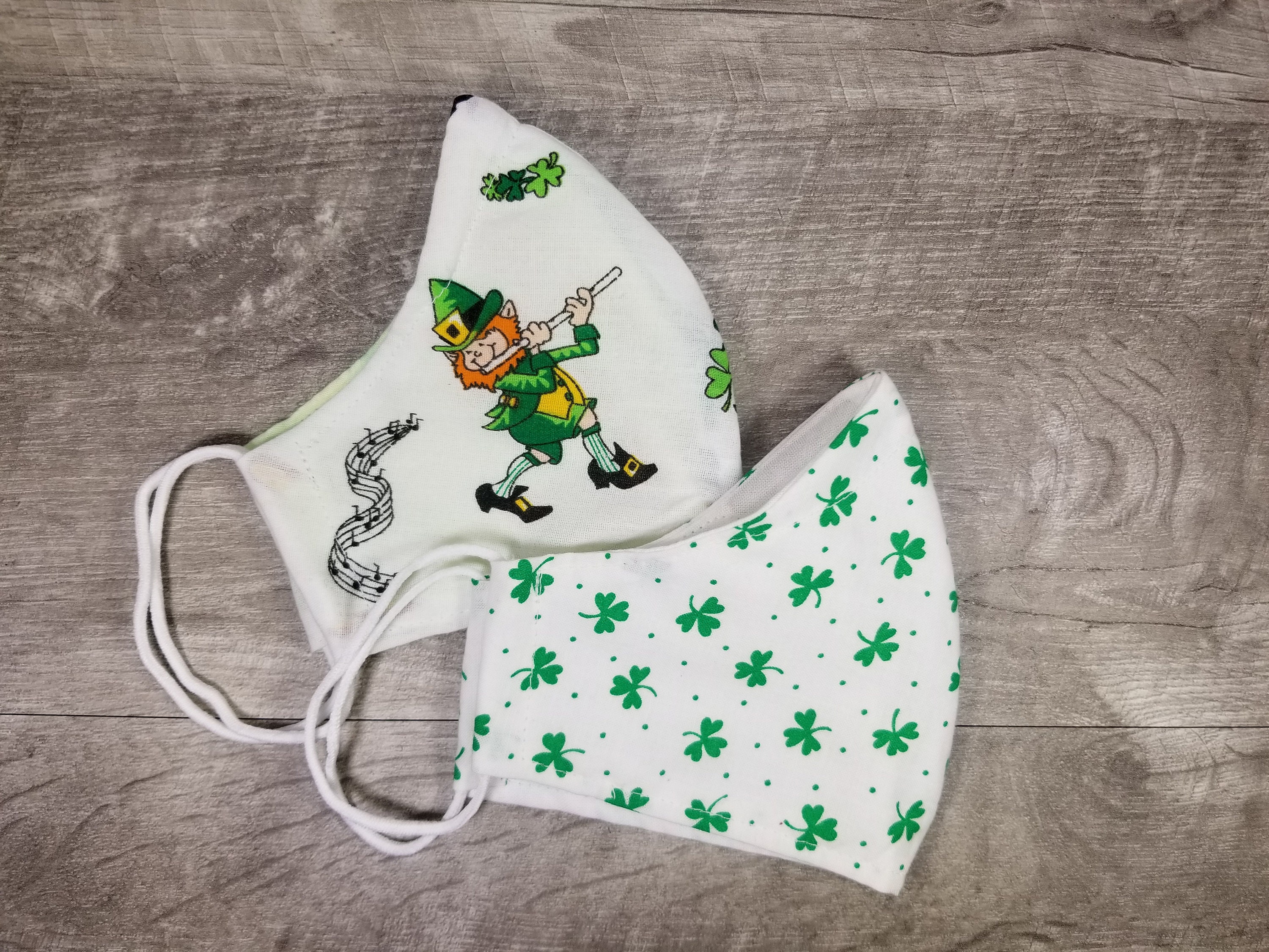 LEPRECHAUN Face Mask with Nose Wire Adult & Kid sizes | Etsy
