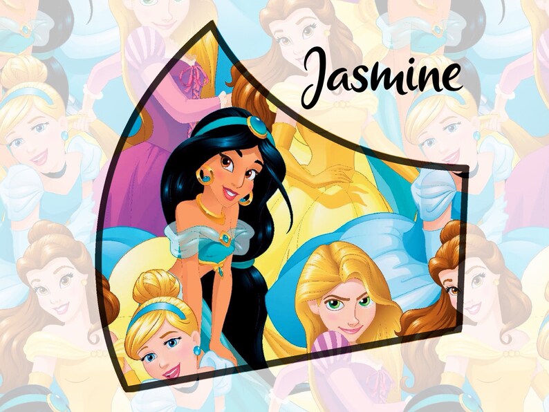 DISNEY PRINCESSES Face Mask for Kids W/nose Wire Adjustable - Etsy