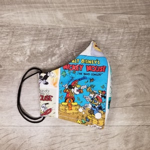 VINTAGE MICKEY MOUSE Mask, for Kids & Adults, W/nose Wire, Double Layer ...
