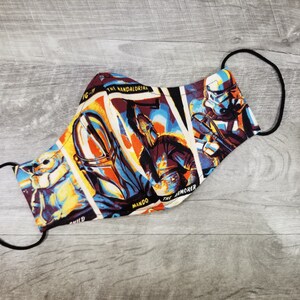 MANDALORIAN Face Mask, STAR WARS, W/nose Wire, Adult & Kid Sizes - Etsy