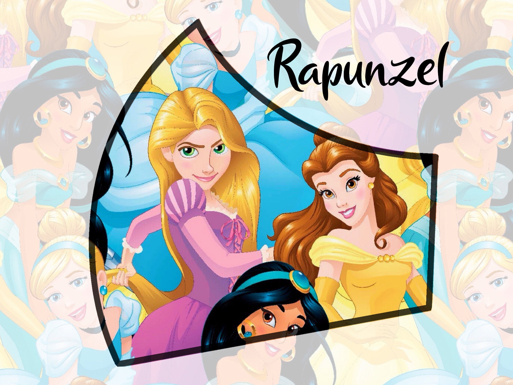 DISNEY PRINCESSES Face Mask for Kids w/Nose Wire Adjustable | Etsy