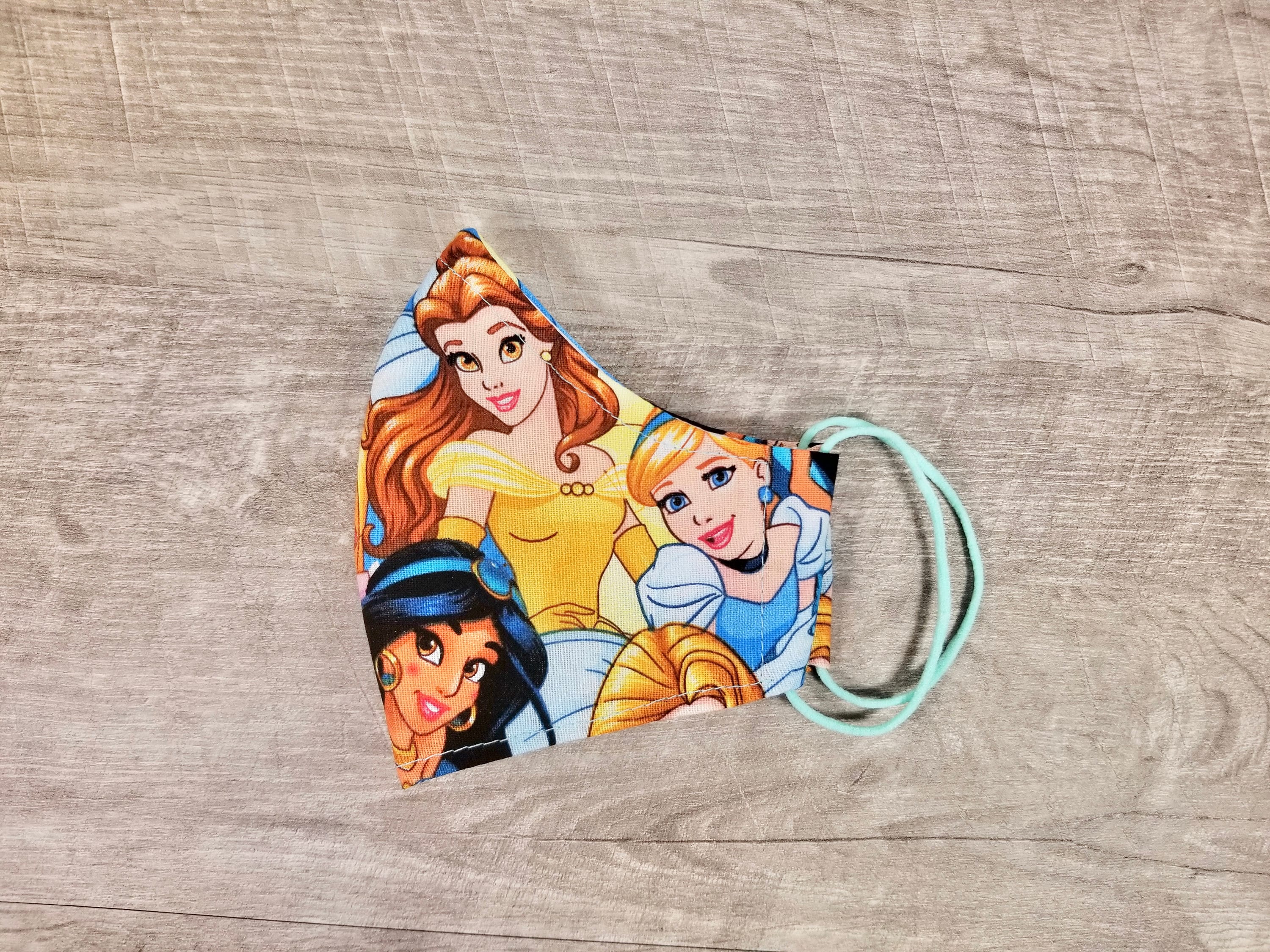 DISNEY PRINCESSES Face Mask for Kids w/Nose Wire Adjustable | Etsy