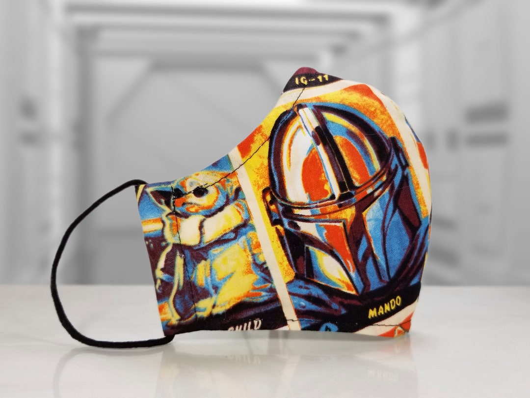 MANDALORIAN Face Mask, STAR WARS, W/nose Wire, Adult & Kid Sizes - Etsy