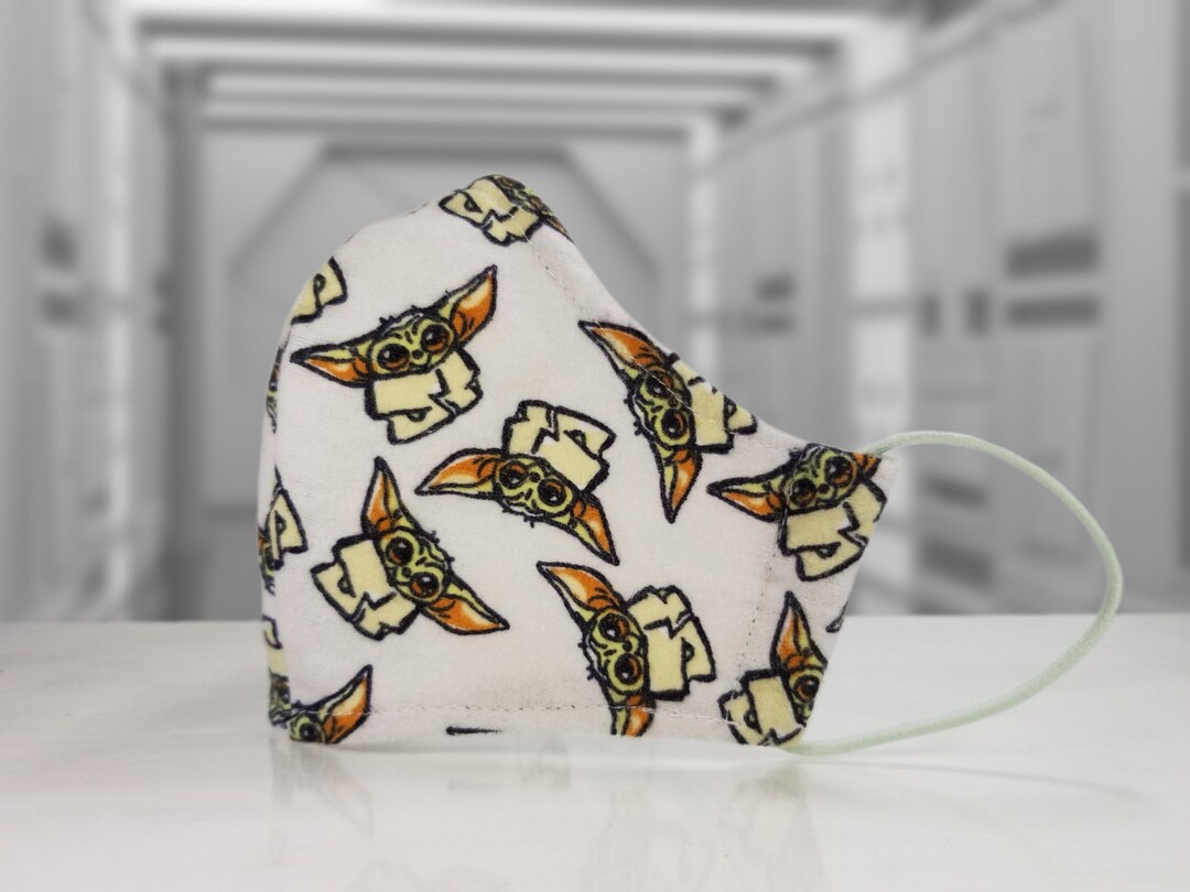 BABY YODA Face Mask Star Wars W/nose Wire Kid Sizes - Etsy