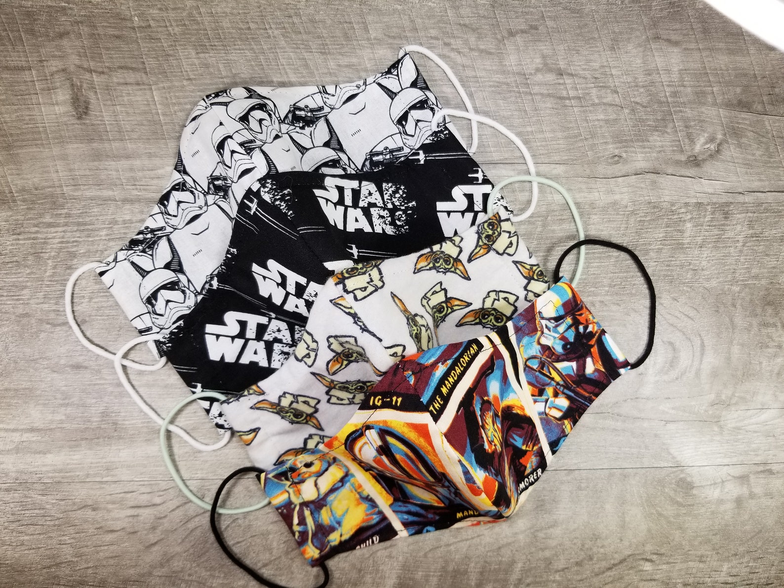 MANDALORIAN Face Mask STAR WARS W/nose Wire Adult & Kid | Etsy