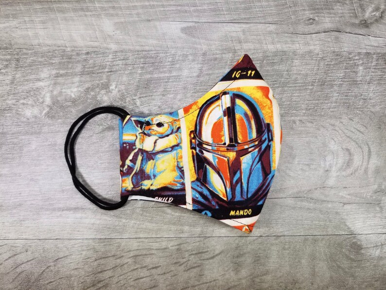 MANDALORIAN Face Mask STAR WARS W/nose Wire Adult & Kid - Etsy