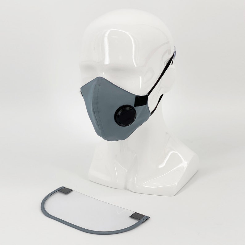 Face mask with detachable plastic eye shield and flexible ear | Etsy