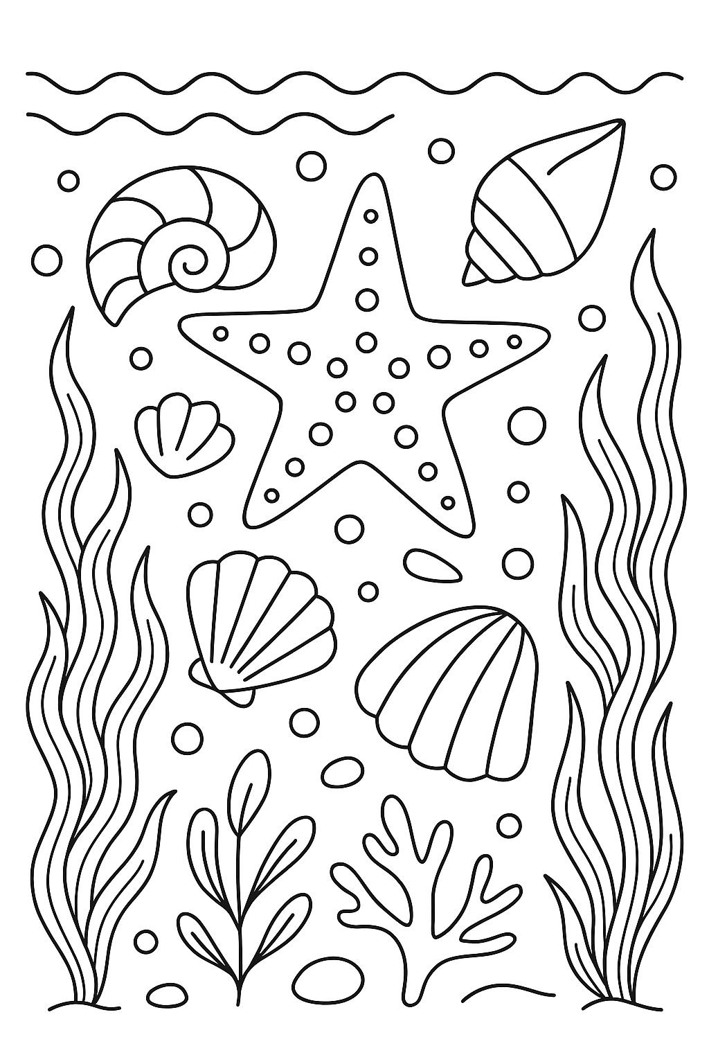Summer Coloring Pages: Beach & Ocean Designs (digital Download, A4 ...