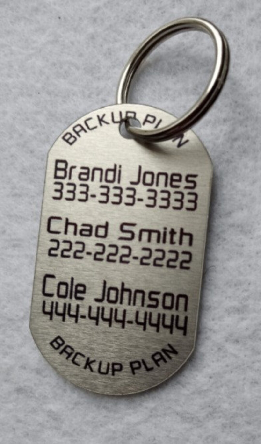 KEYCHAIN PERSONALIZED GIFT with phone numbers Key Ring with - Etsy Italia