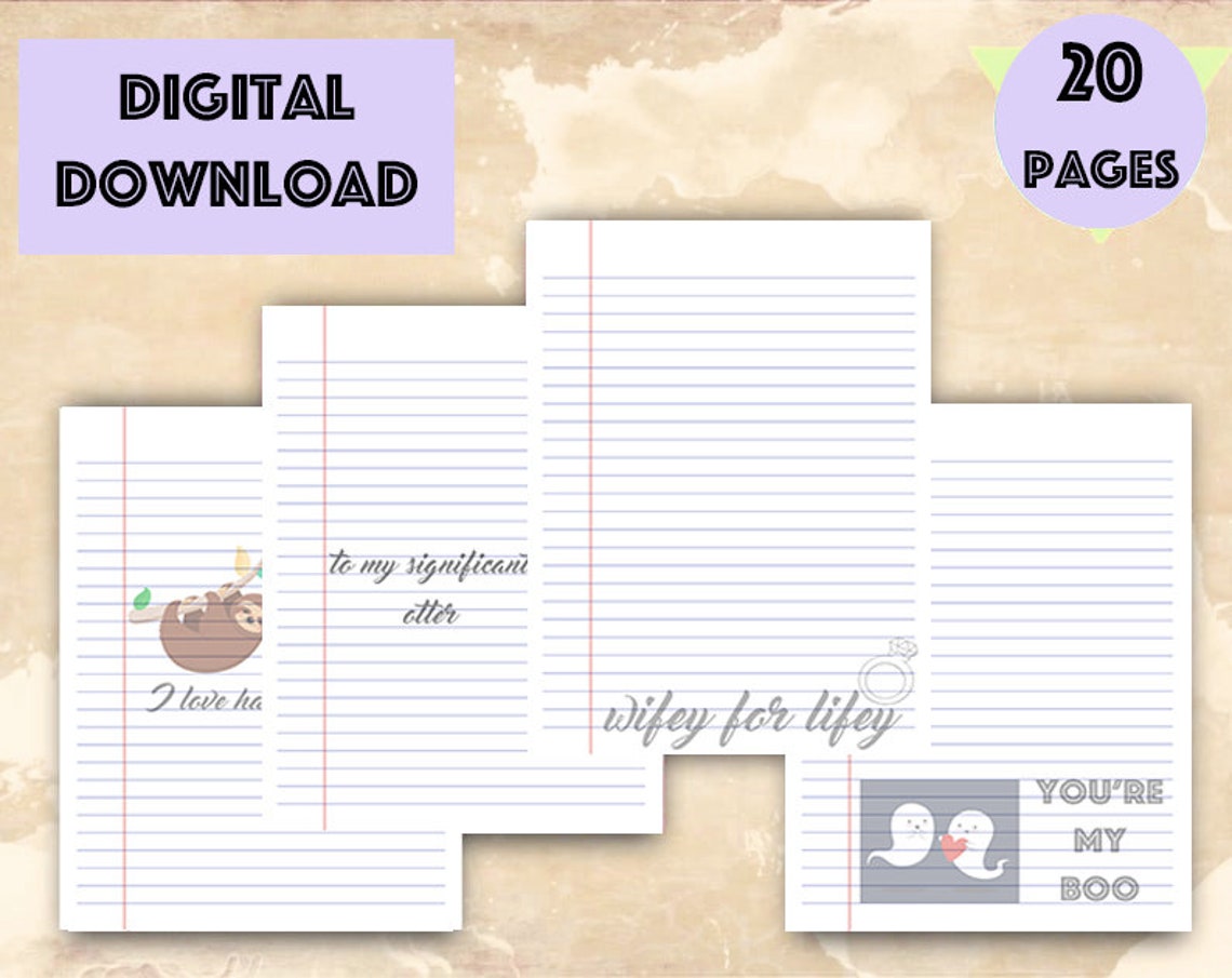 20 Printable Stationary Pages Prison Stationary Letter - Etsy Australia