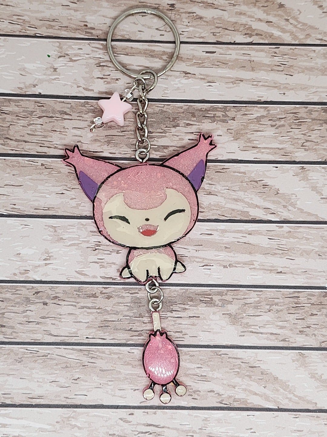 Skitty Pink Pokemon Pocket Monster Kitty Keychain With Charm - Etsy