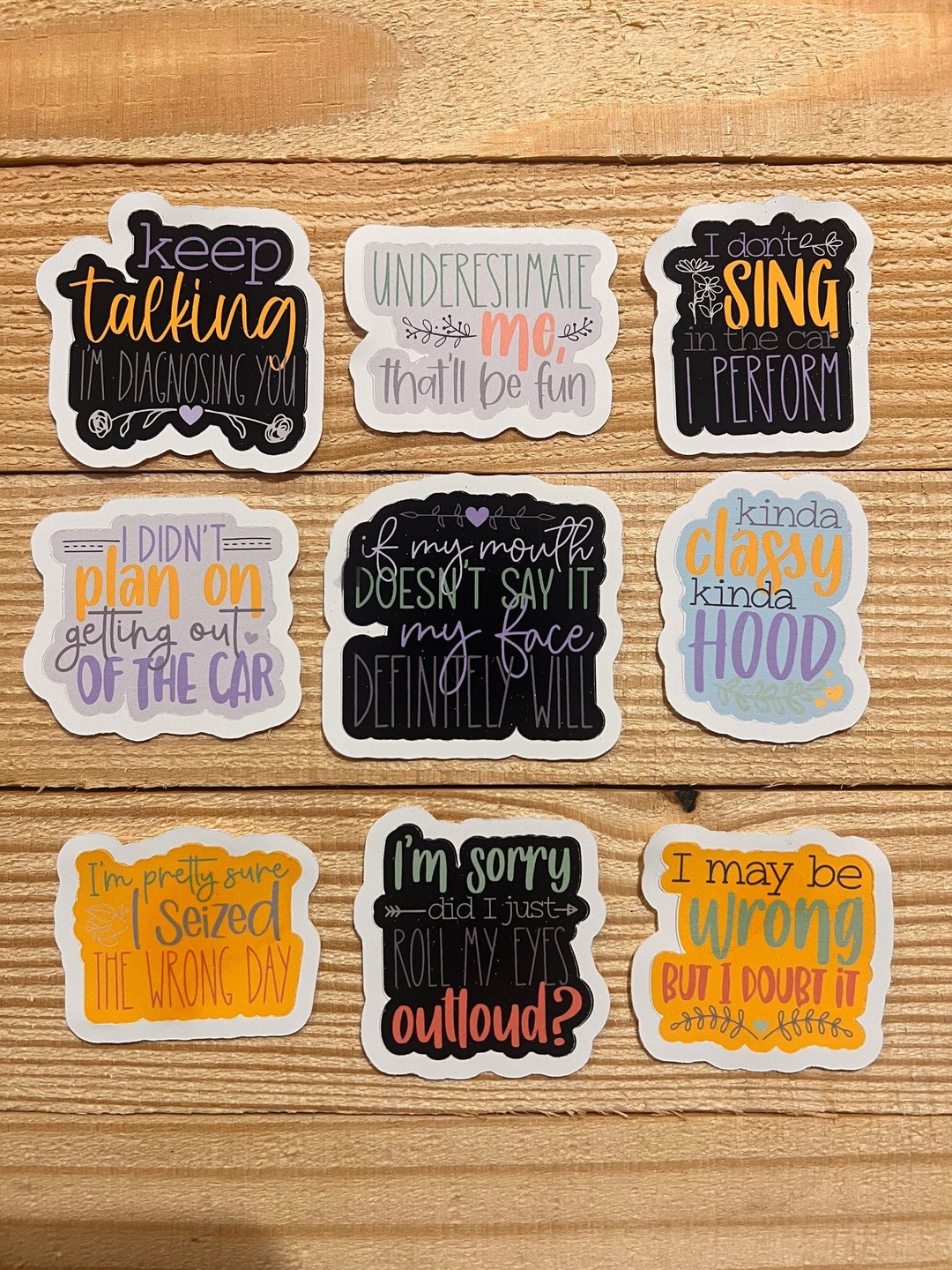 Small Batch Stickers - Snarky - Etsy