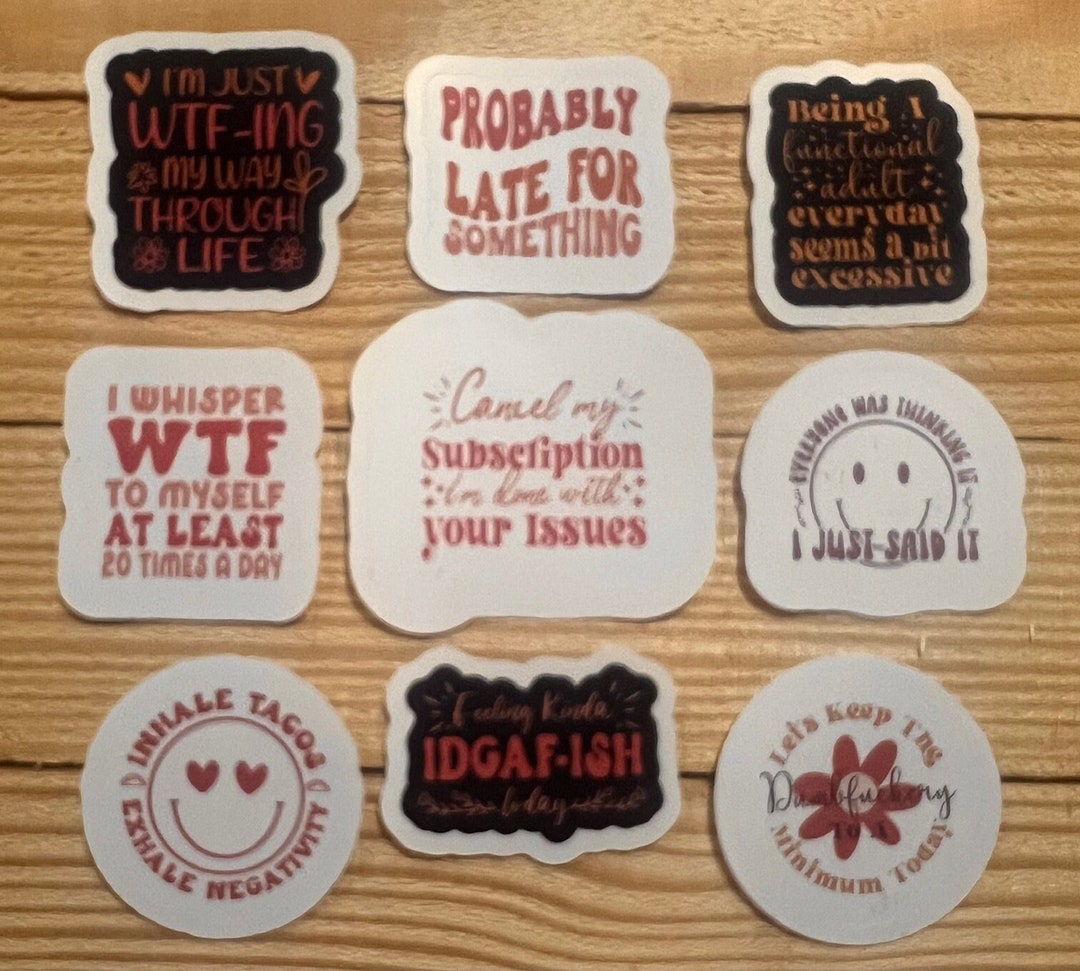 Small Batch Stickers Snarky/adult - Etsy