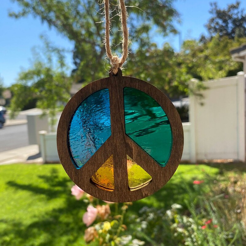 Peace Sign Stained Glass - Etsy