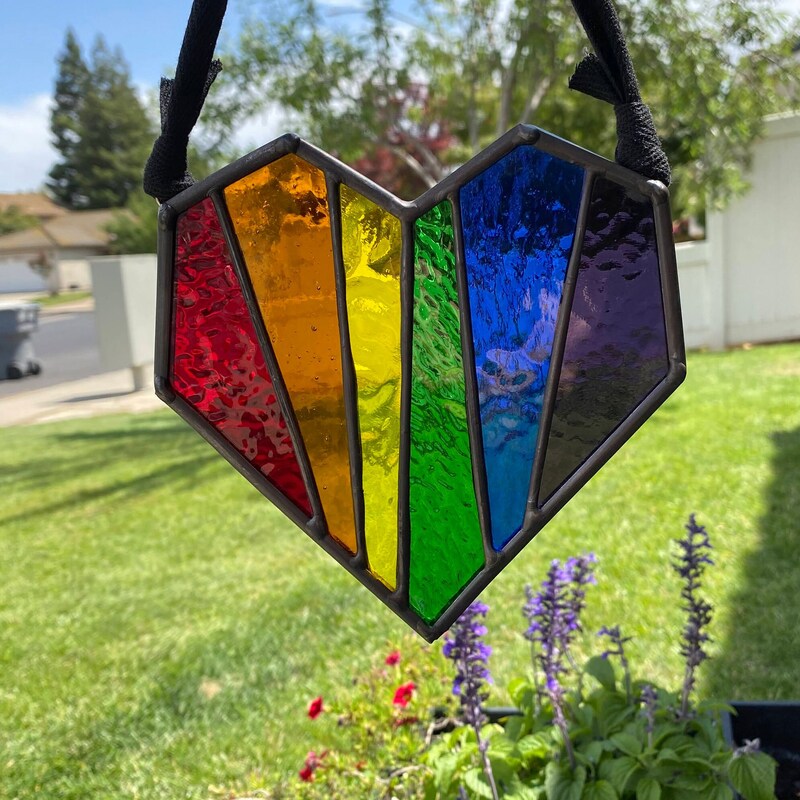 Rainbow Stain Glass - Etsy