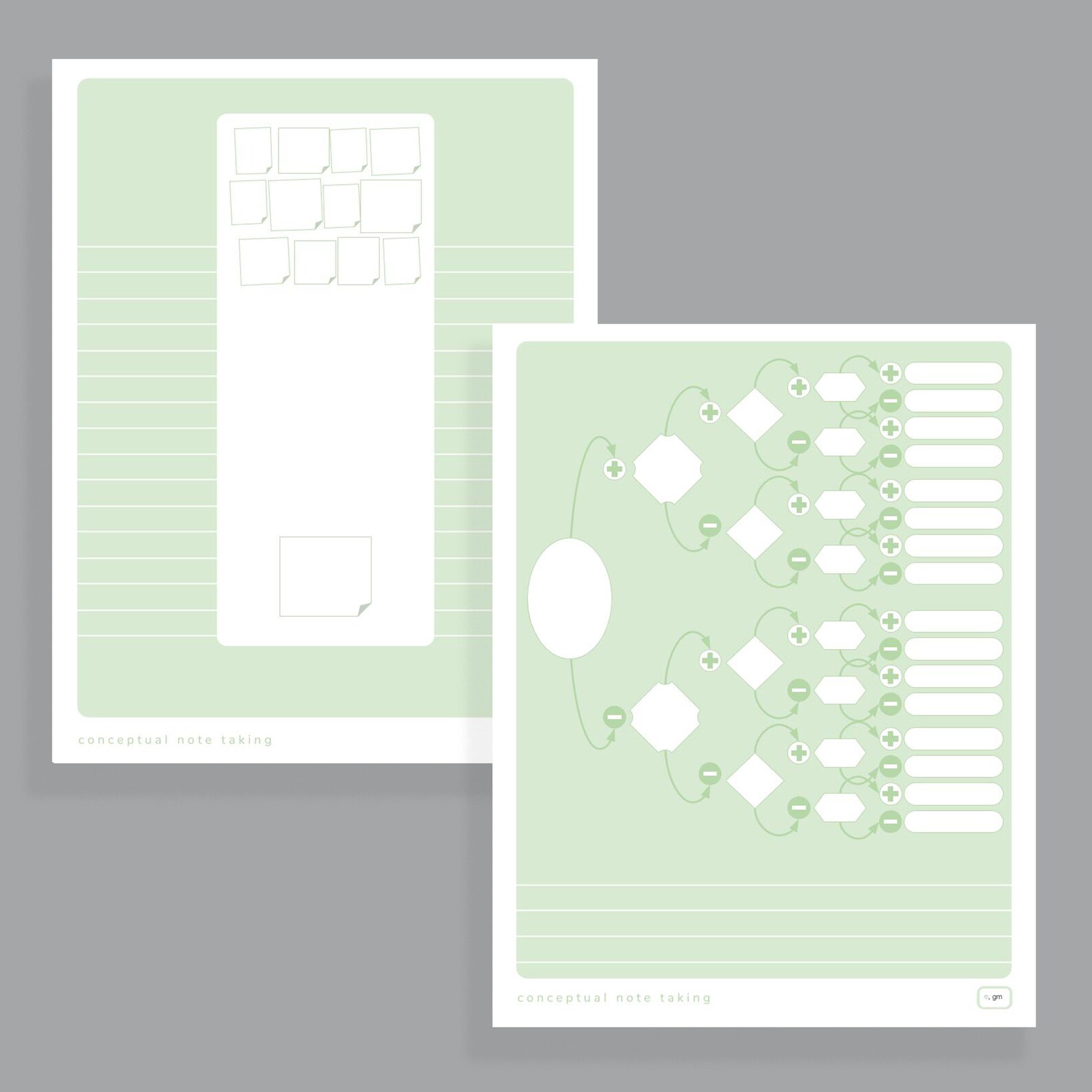 Conceptual Note Taking Bundle Printable PDF Online Planner | Etsy