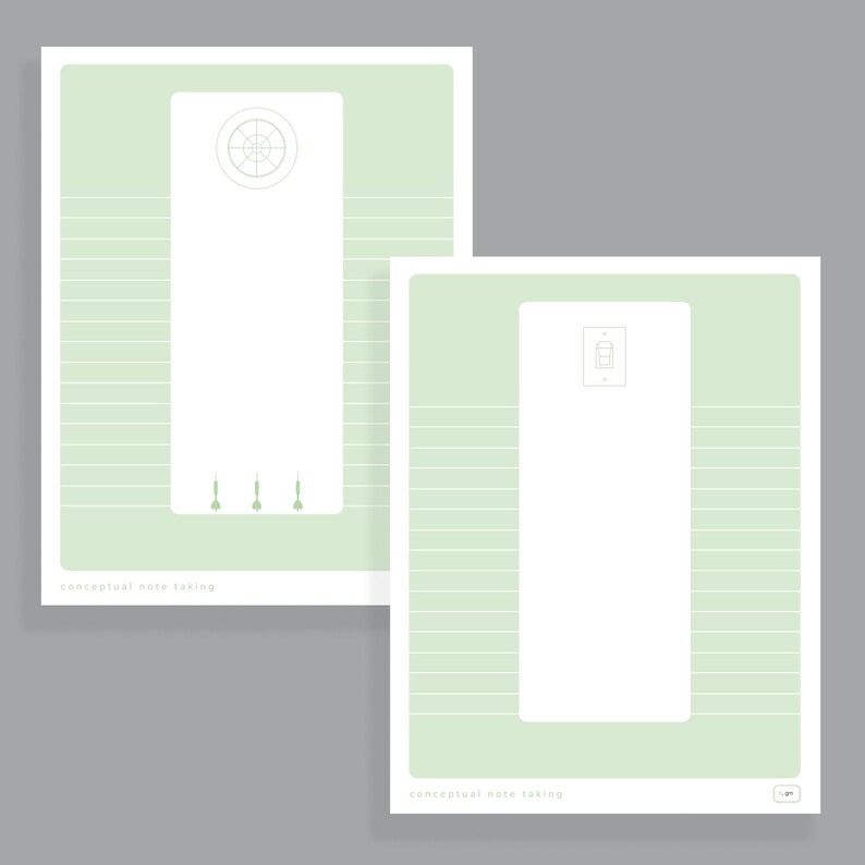 Conceptual Note Taking Bundle Printable PDF Online Planner | Etsy