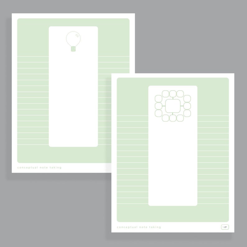 Conceptual Note Taking Bundle Printable PDF Online Planner | Etsy