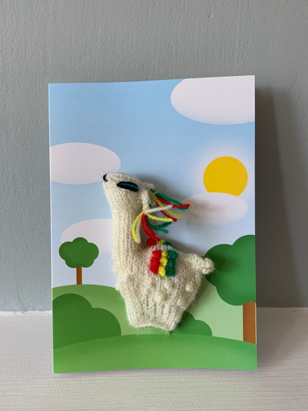 Llama Greeting Card Finger Puppet Card Llama Greeting Card - Etsy