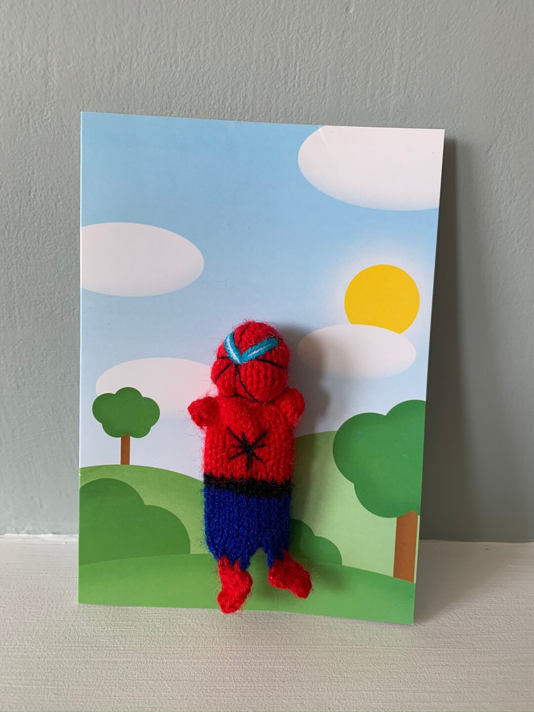 Spiderman Greeting Card, Spiderman Finger Puppet Card, Spiderman Hand ...