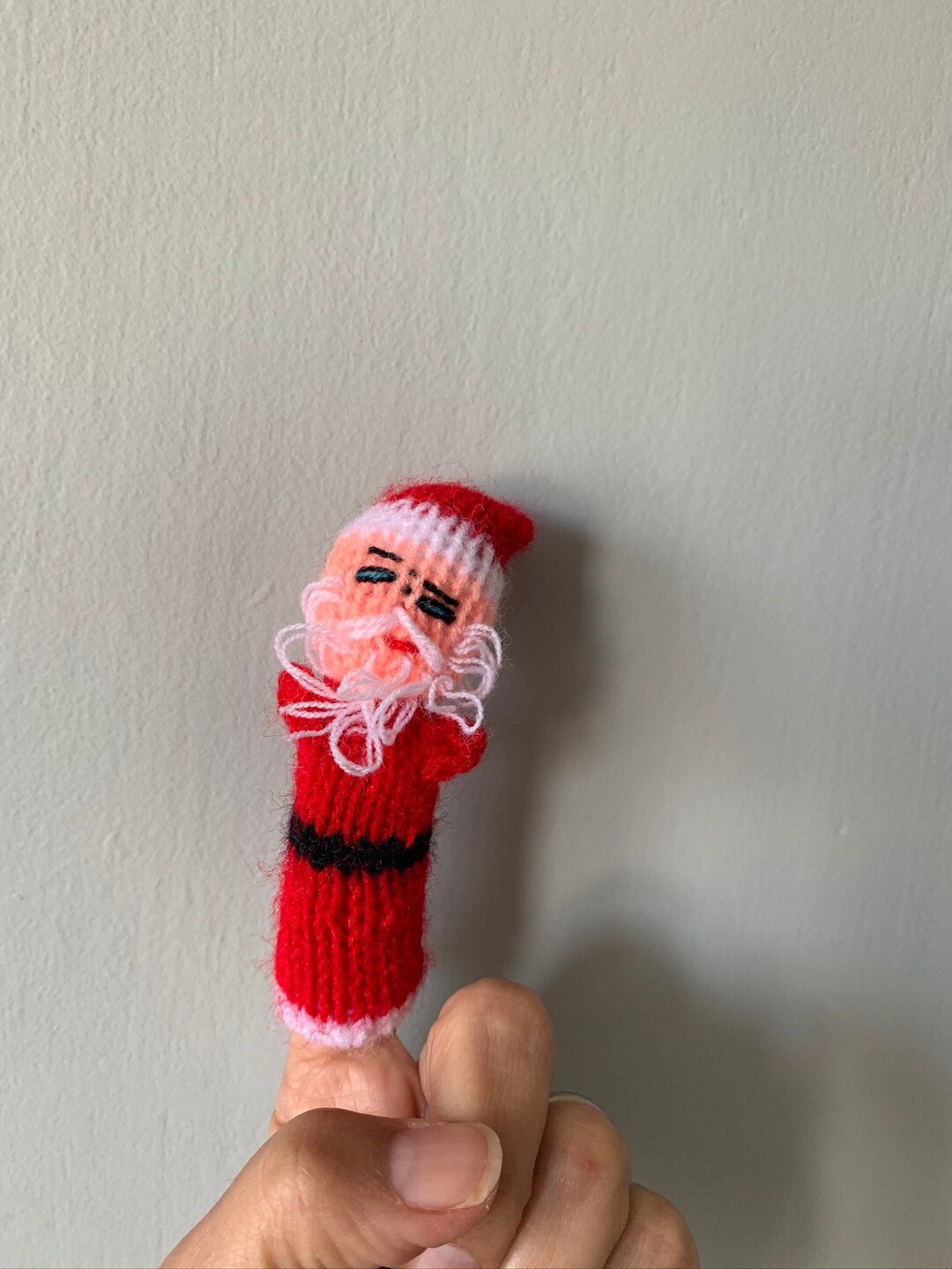 Knitted Santa Finger Puppet: Christmas Storytelling Toy - Etsy