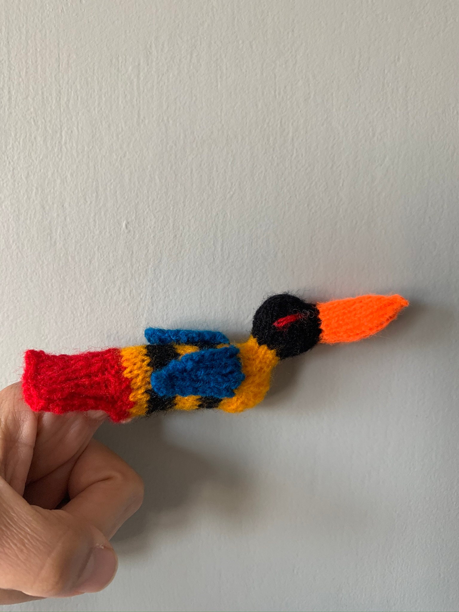3 Birds Finger Puppets Set, Birds Finger Puppet Set, Hand Knitted ...