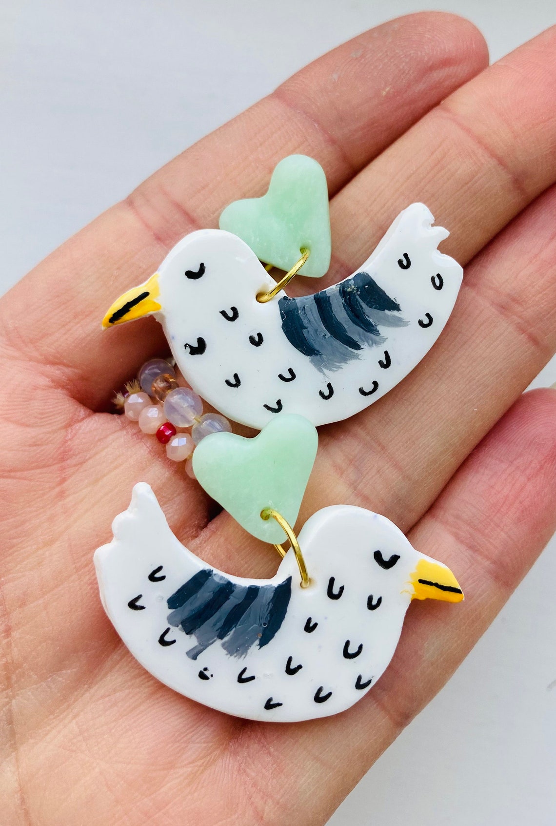 Seagull Earrings// Seaside Earrings// Summer Earrings// Bird Earrings ...