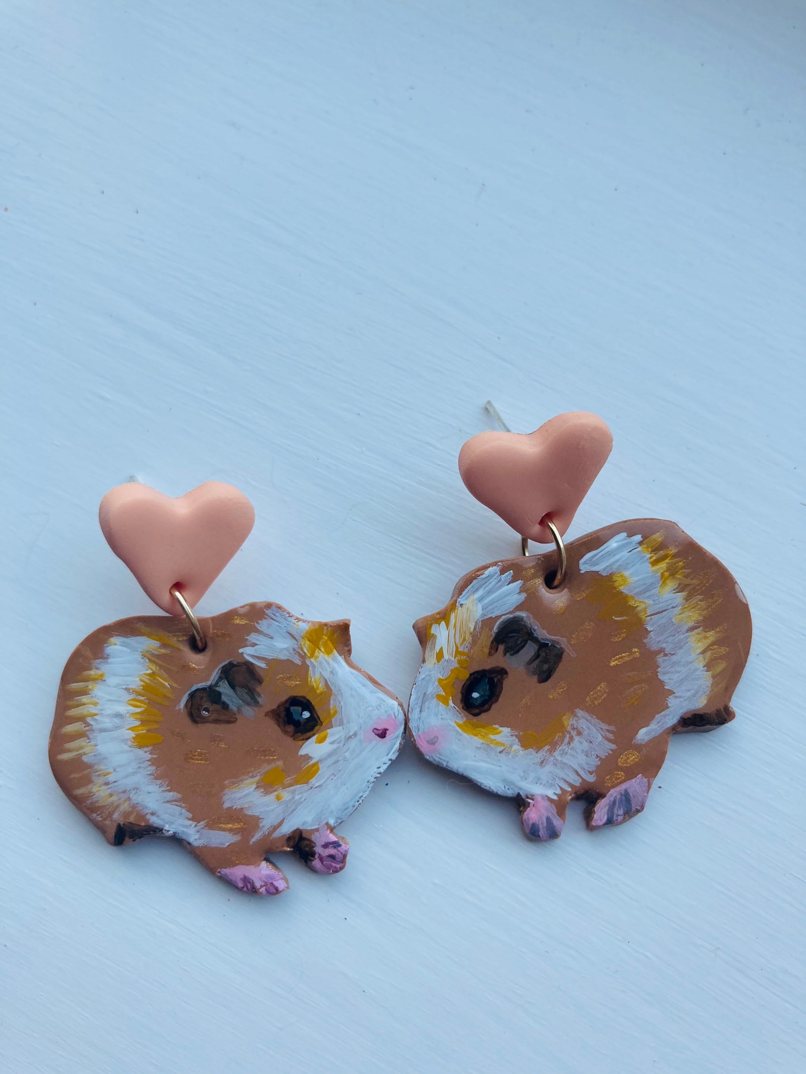 Guinea Pig Earrings// Animal Earrings// Clay Guinea Pig Earrings ...