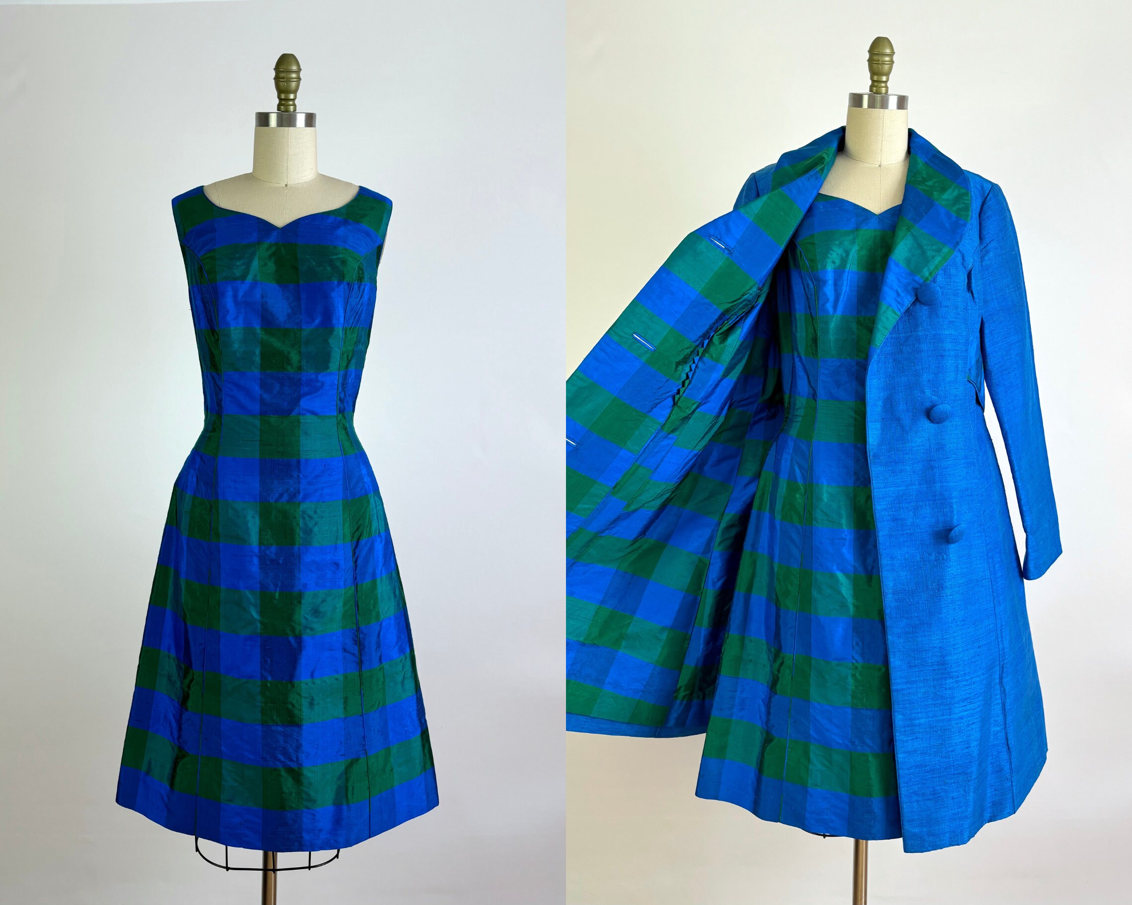 1960's Raw Silk Dress and Coat Set Rare 60's Matching Dress and Coat ...