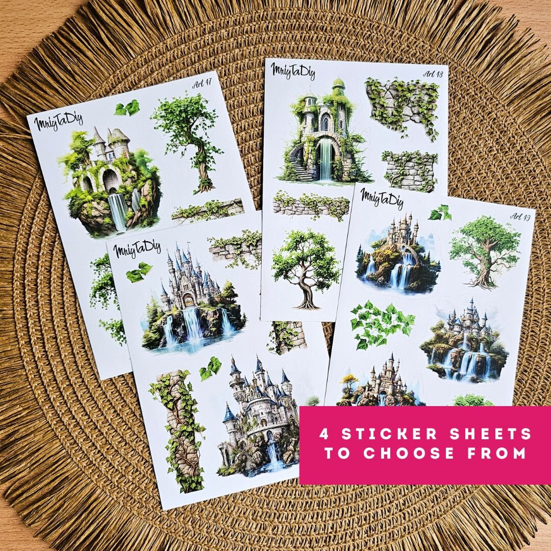 Sticker Sheets Set – Castles,bullet Journal Stickers, Journal Stickers ...
