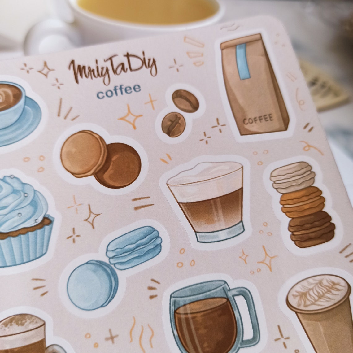 Sticker Sheet Coffee. Bullet Journal Stickers Planner | Etsy